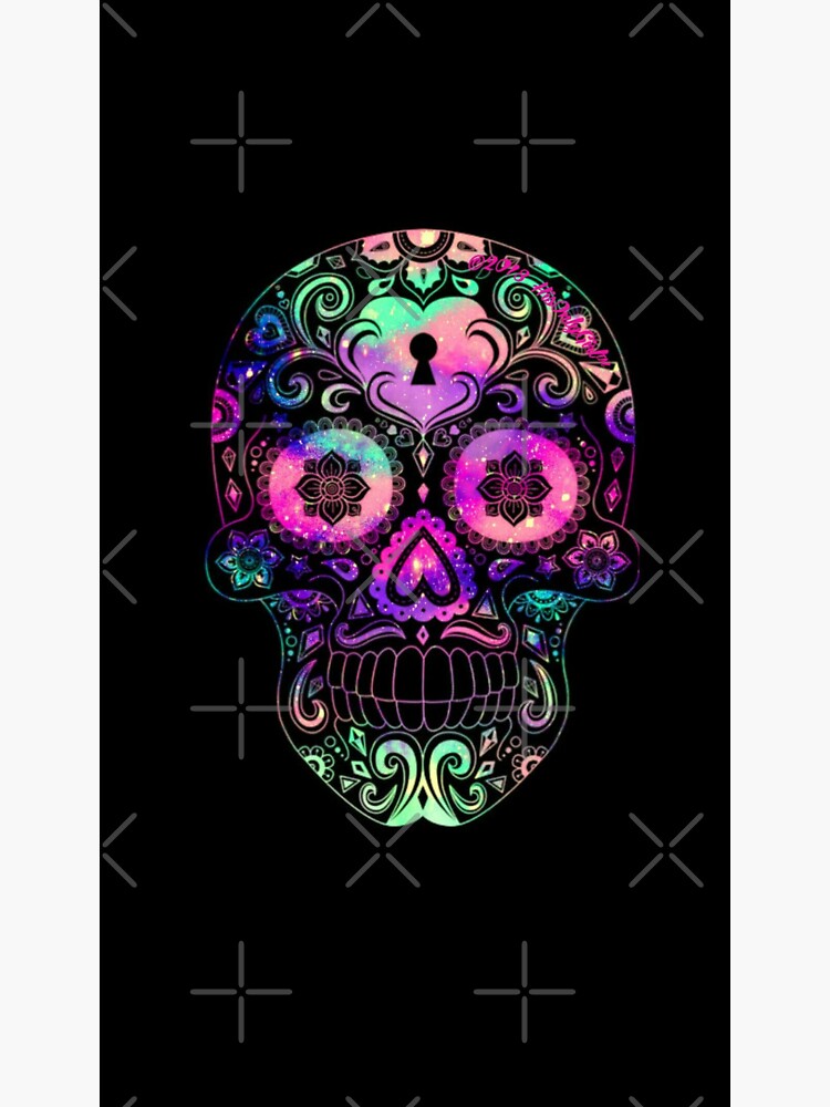 "NEON SKULL" Sticker by kamikrison | Redbubble