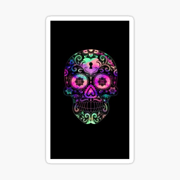 "NEON SKULL" Sticker by kamikrison | Redbubble