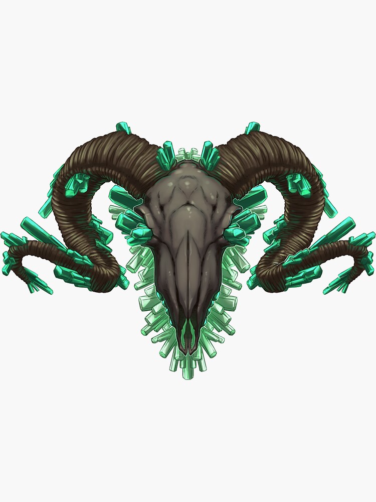 "Emerald Ram" Sticker by Sefeiren | Redbubble