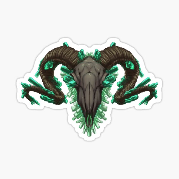 "Emerald Ram" Sticker by Sefeiren | Redbubble