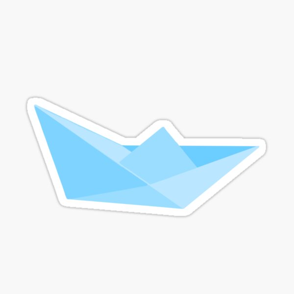 "Blue paper boat" Sticker for Sale by ArtbyBroghan | Redbubble
