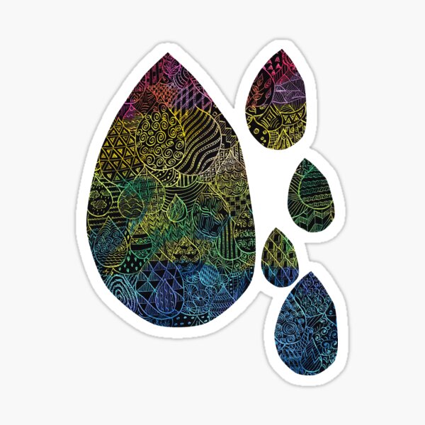 "Drops" Sticker for Sale by Kanikamathur | Redbubble