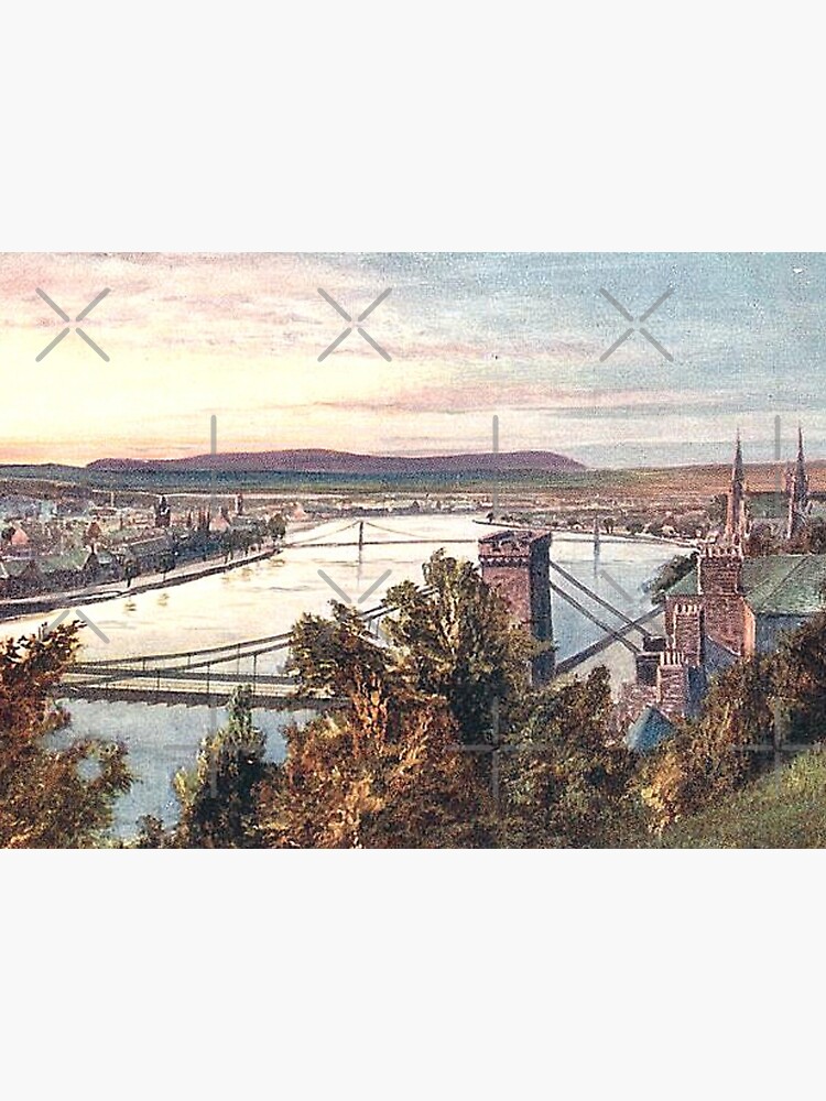 "Vintage Illustration of Inverness from the Castle" Art Board Print for ...