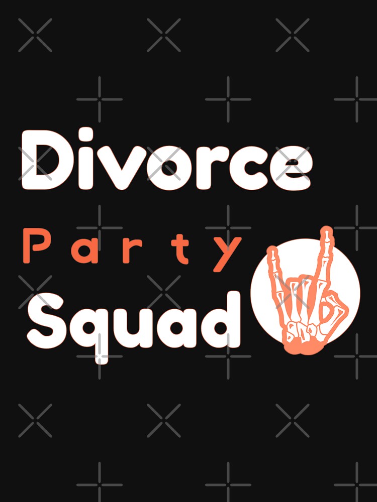"Cool Colorful Divorce Party Squad with Skull Hand - Divorced Happily ...