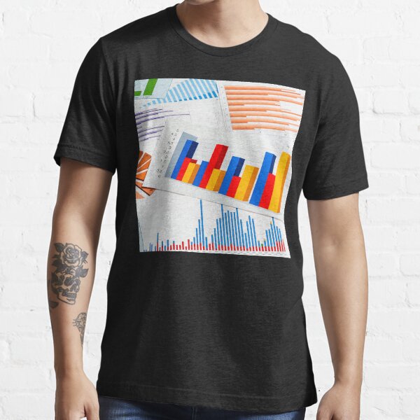 "Bar Graph Chart For Science, Math, Business or Teachers" T-shirt for ...