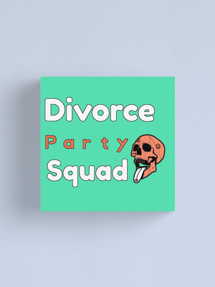 "Cool Colorful Divorce Party Squad Skull Design - Divorced Happily and ...