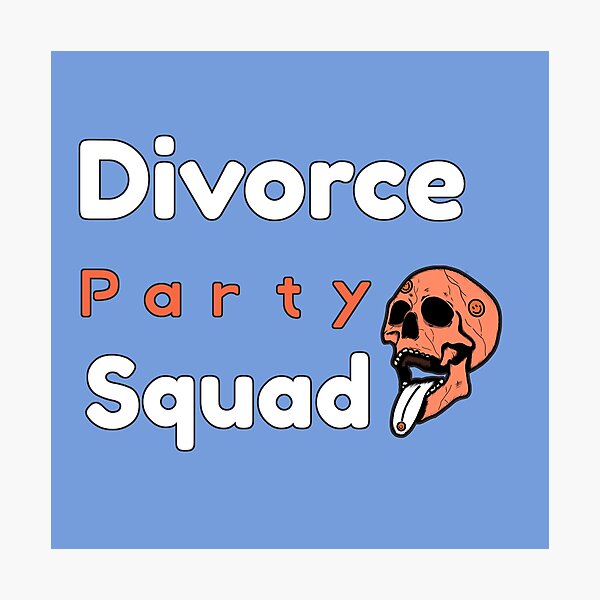 "Cool Colorful Divorce Party Squad Skull Design - Divorced Happily and ...
