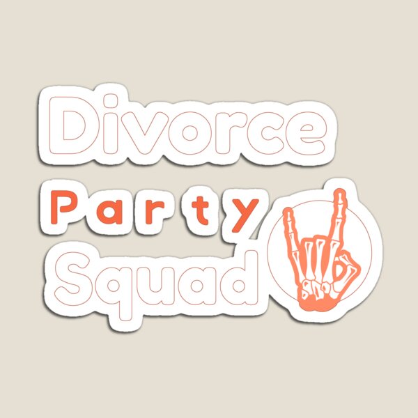 "Cool Divorce Party Squad Skull Hand Design - Divorced Happily and ...