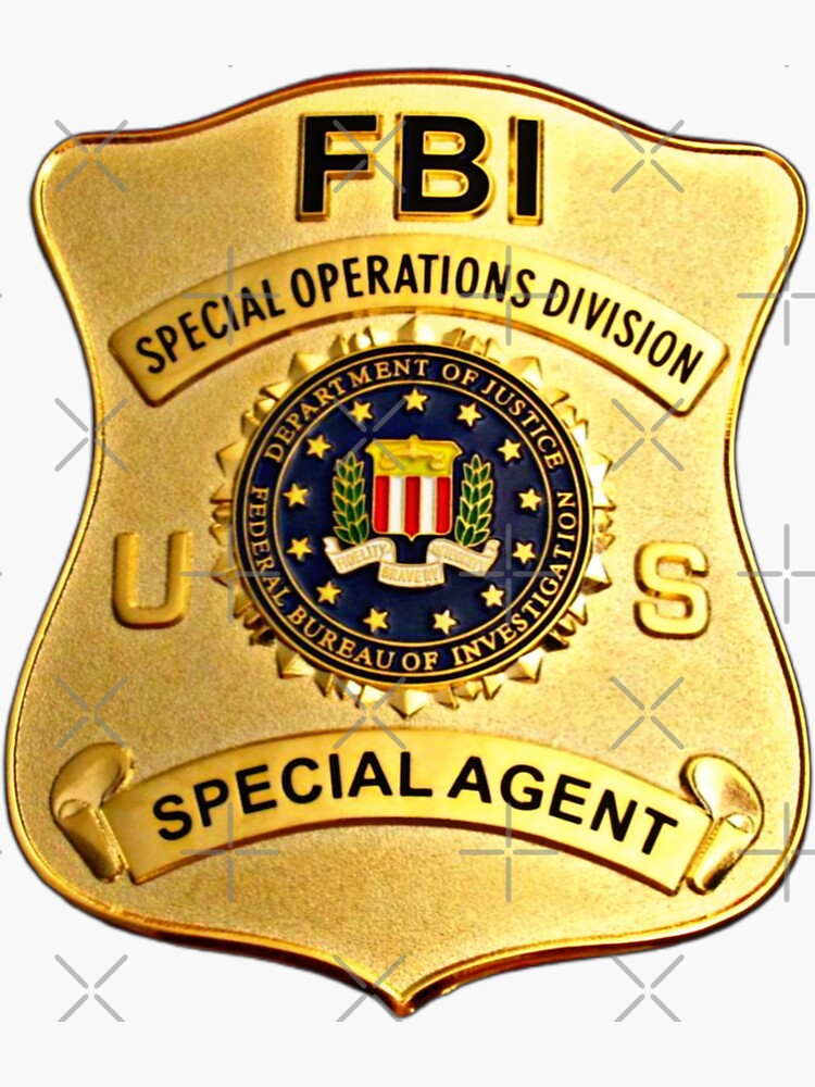 "FBI SPECIAL AGENT " Sticker for Sale by OldUnclePunch | Redbubble