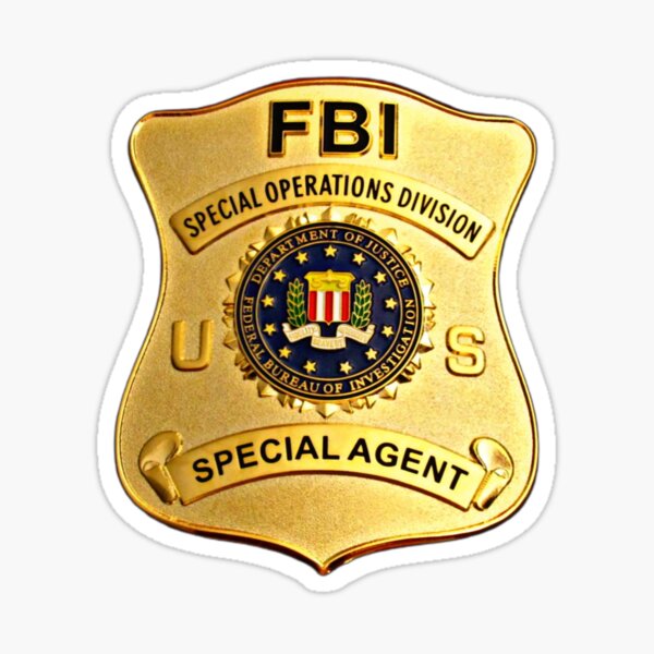 "FBI SPECIAL AGENT " Sticker by OldUnclePunch | Redbubble