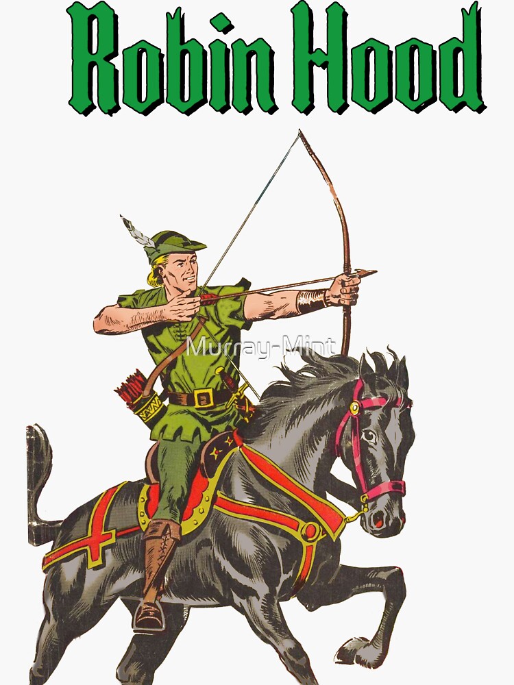 "Robin hood riding a horse" Sticker for Sale by Murray-Mint | Redbubble