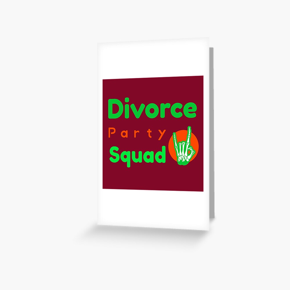 "Cool Colorful Divorce Party Squad Skull Hand Design - Divorced Happily ...