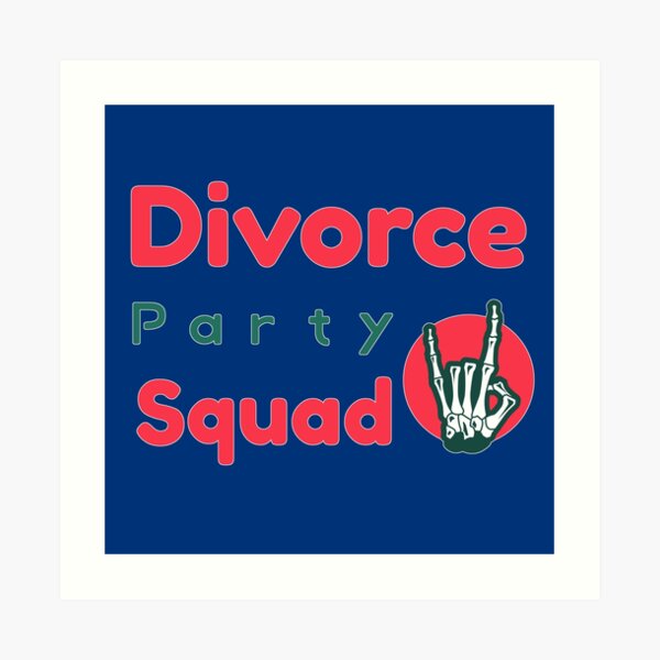 "Cool Colorful Divorce Party Squad Skull Hand Design - Divorced Happily ...