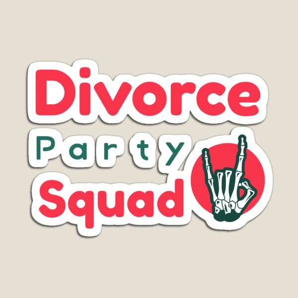 "Cool Colorful Divorce Party Squad Skull Hand Design - Divorced Happily ...