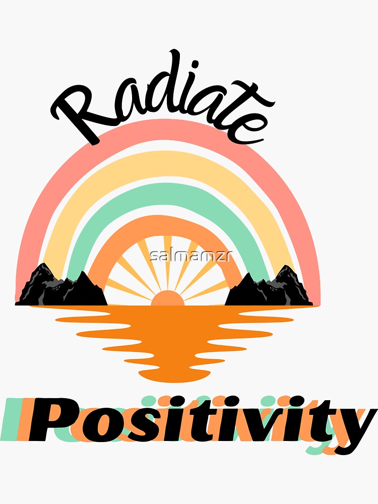 "Radiate Positivity rainbow" Sticker for Sale by salmamzr | Redbubble