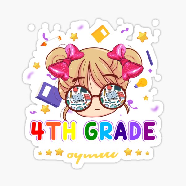 "School 4th Grade Girl Beautiful " Sticker for Sale by brandyzalesart ...