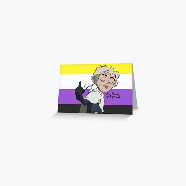 "Hunter the owl house non binary pride" Greeting Card for Sale by ...