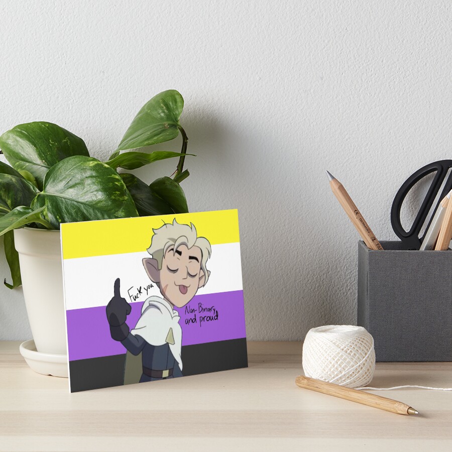 "Hunter the owl house non binary pride" Art Board Print by AxolotlArtist32 | Redbubble