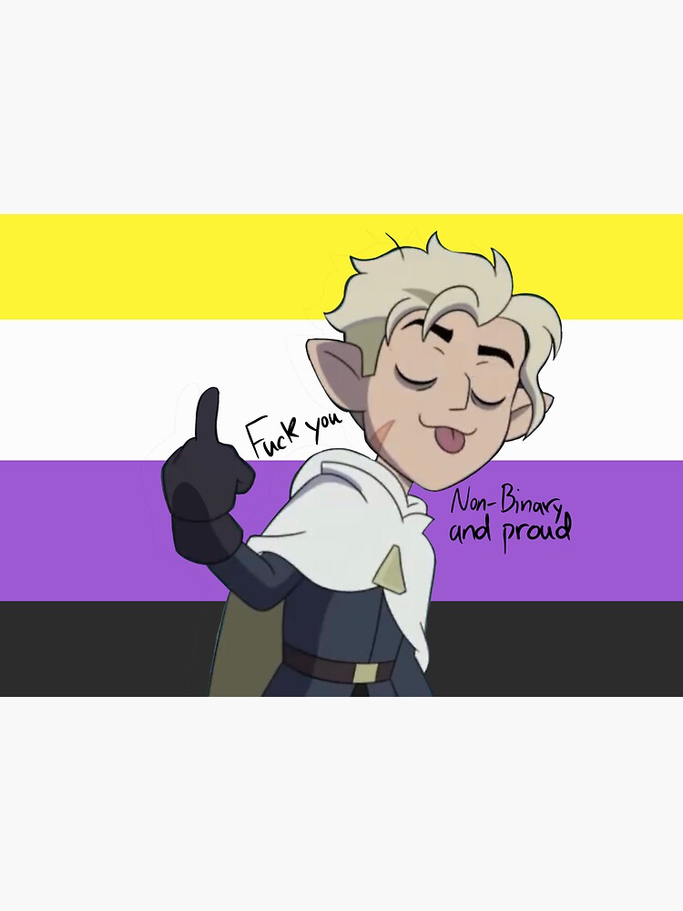 "Hunter the owl house non binary pride" Sticker for Sale by AxolotlArtist32 | Redbubble