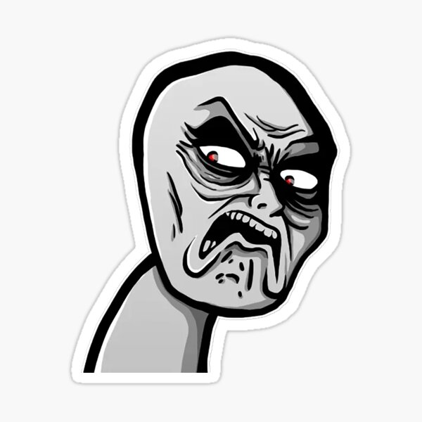 "Funny Angry Face " Sticker for Sale by Tahaeddiani | Redbubble