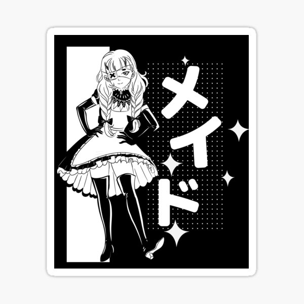 "Manga Maid" Sticker for Sale by valival | Redbubble