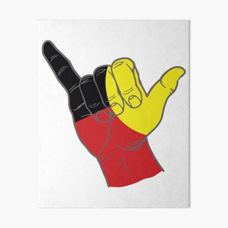 "Australian Indigenous Flag Shaka" Art Board Print by JasKei-Designs ...