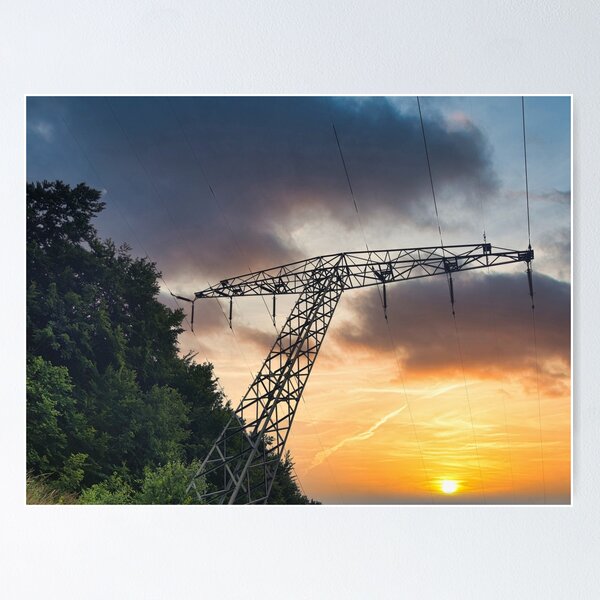 "Copy of electricity power high voltage pylon" Poster by neorevoxos ...
