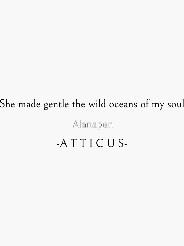 "Atticus" Sticker for Sale by Alanapen | Redbubble