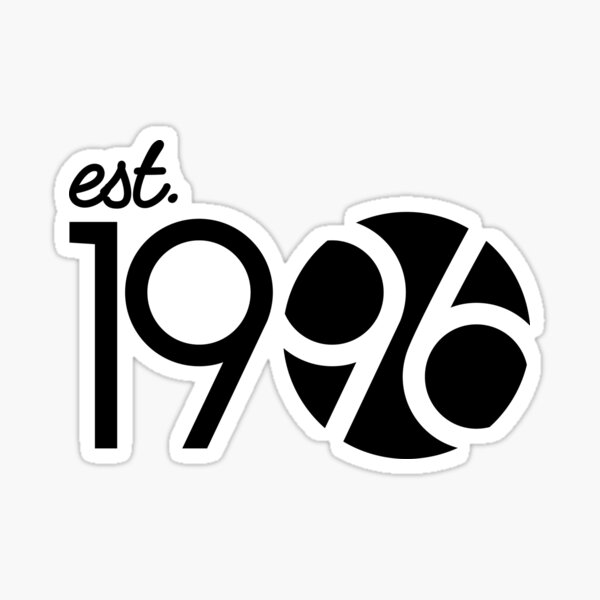 "Est. 1996" Sticker by editexpress | Redbubble