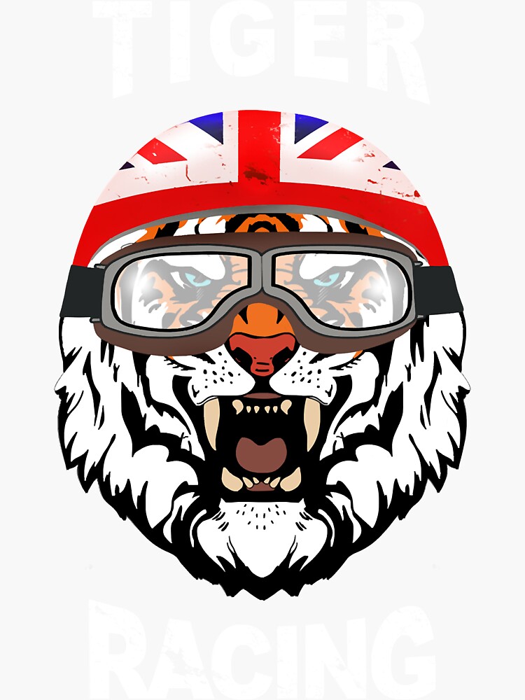 "Tiger Racing" Sticker for Sale by ElsieMcCain | Redbubble