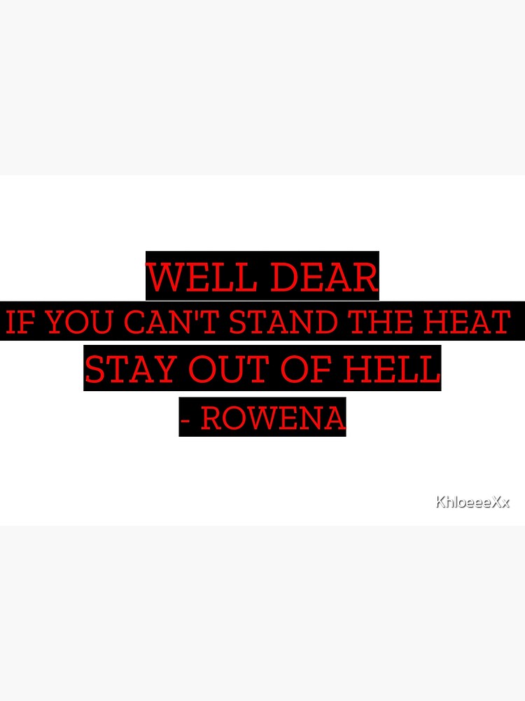 "Supernatural Rowena Quote" Poster for Sale by KhloeeeXx | Redbubble