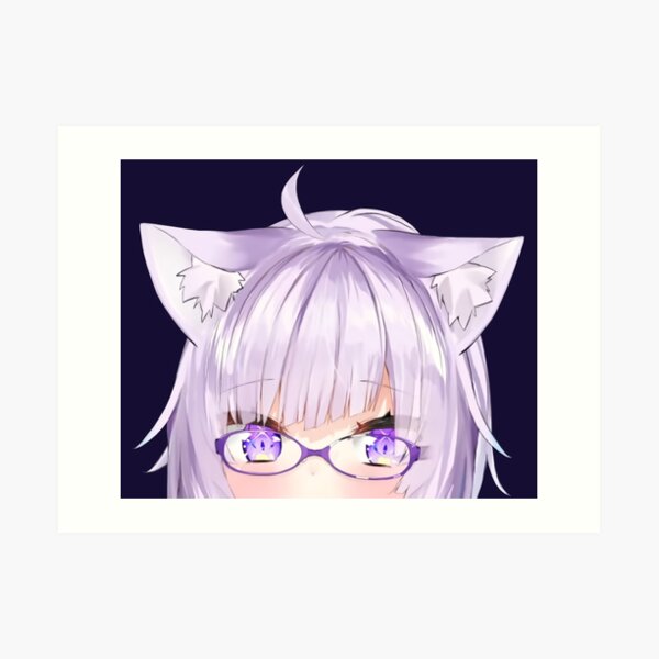 "Nekomata Okayu glasses peeker - Hololive" Art Print by JR-Art | Redbubble