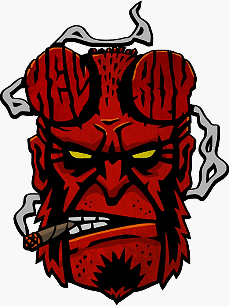 "HELLBOY " Sticker for Sale by Tigerjaws89 | Redbubble