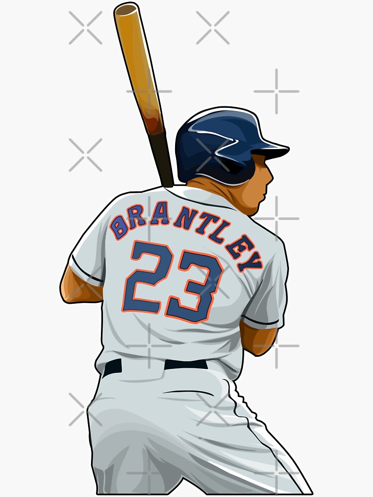 "Michael Brantley #23 Bats Ready" Sticker for Sale by RunAndGow | Redbubble