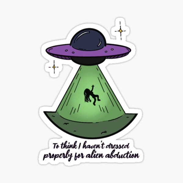 "Alien Abduction" Sticker for Sale by NotHoth-Tourist | Redbubble
