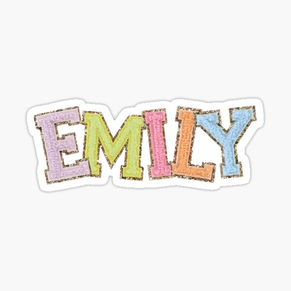 "EMILY patch name" Sticker for Sale by juliasantos5 | Redbubble