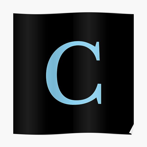 "Letter C - Light Blue Color" Poster for Sale by FunStudio | Redbubble
