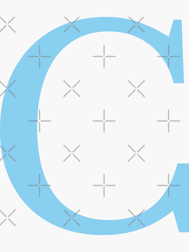 "Letter C - Light Blue Color" Sticker for Sale by FunStudio | Redbubble