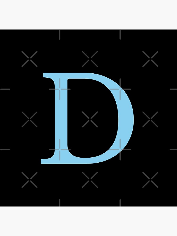 "Letter D - Light Blue Color" Poster for Sale by FunStudio | Redbubble