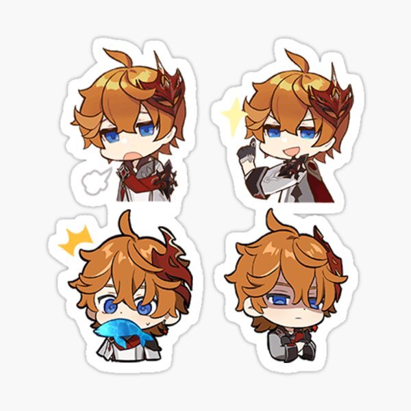 "Chibi Childe aka Tartaglia Genshin Impact" Sticker for Sale by ...