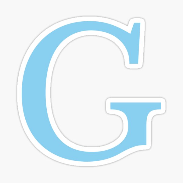 "Letter G - Light Blue Color" Sticker by FunStudio | Redbubble