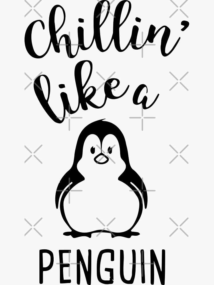 "chillin like Penguin" Sticker for Sale by Jatupong | Redbubble