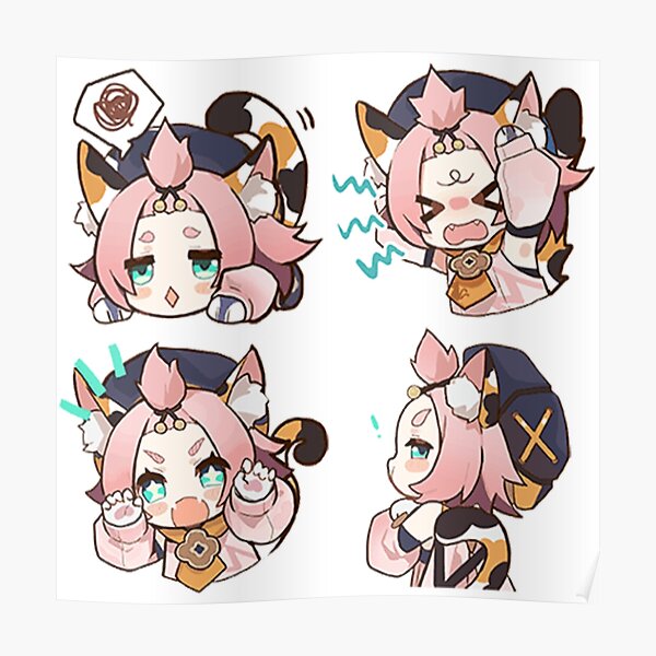 "Chibi Diona Genshin Impact" Poster for Sale by bryanlsx89 | Redbubble