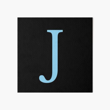 "Letter J - Light Blue Color" Art Board Print by FunStudio | Redbubble
