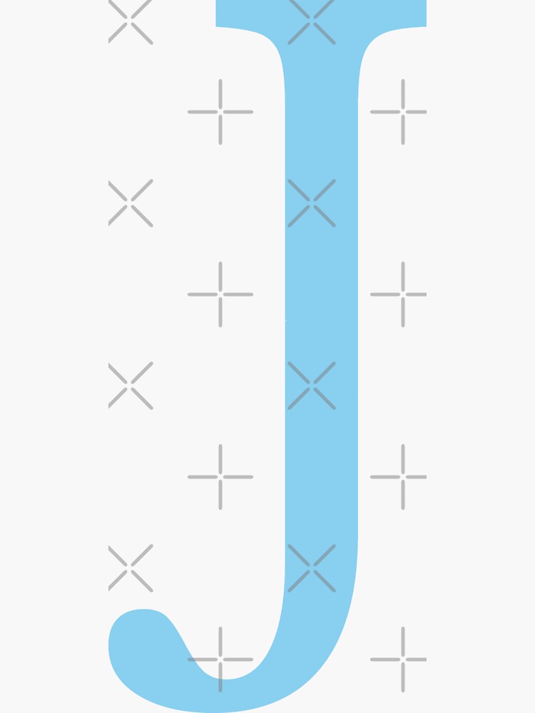 "Letter J - Light Blue Color" Sticker by FunStudio | Redbubble