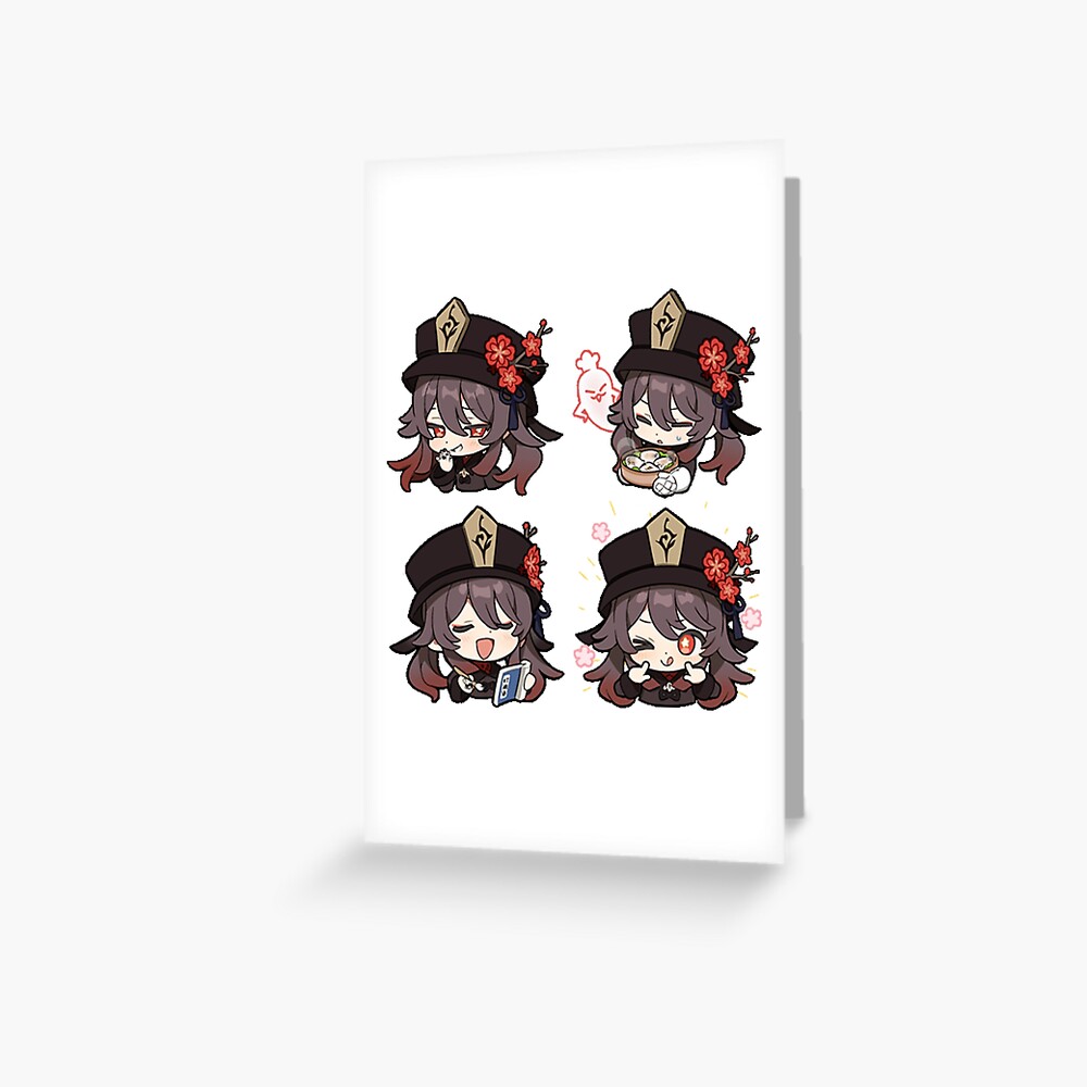 "Chibi Hutao Genshin Impact" Greeting Card by bryanlsx89 | Redbubble