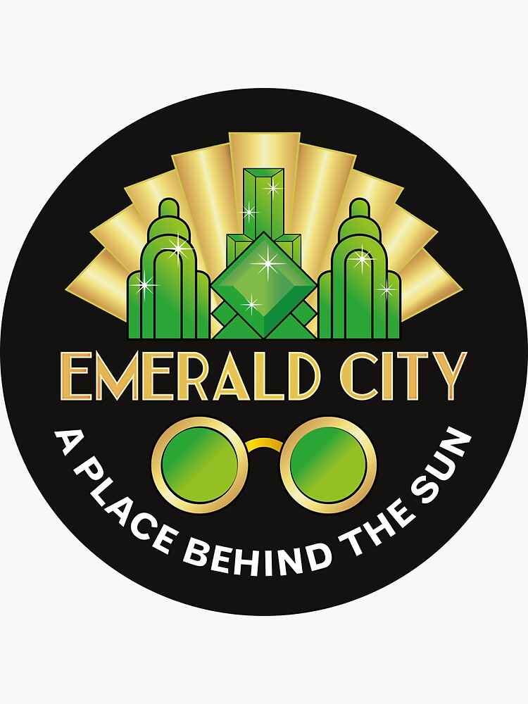 "Emerald City logo round" Sticker for Sale by Keyboard-Kai | Redbubble