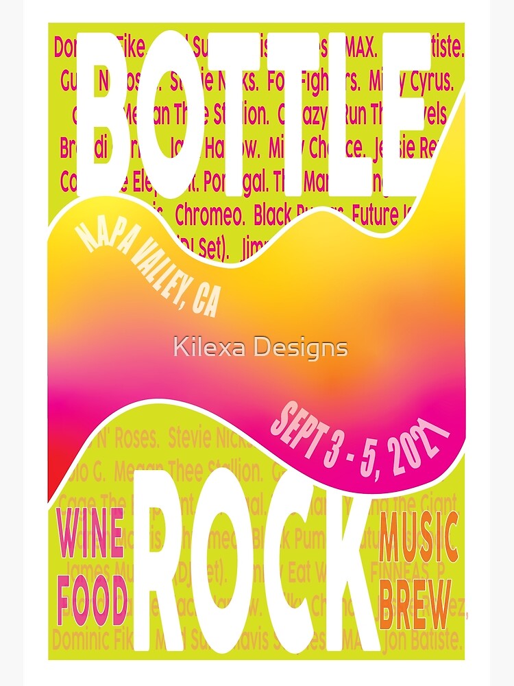"Bottlerock Festival 2021 Design " Poster for Sale by kweiss20 | Redbubble