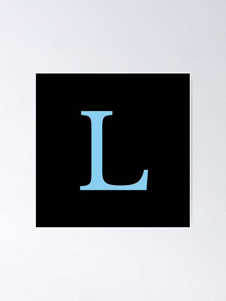 "Letter L - Light Blue Color" Poster for Sale by FunStudio | Redbubble