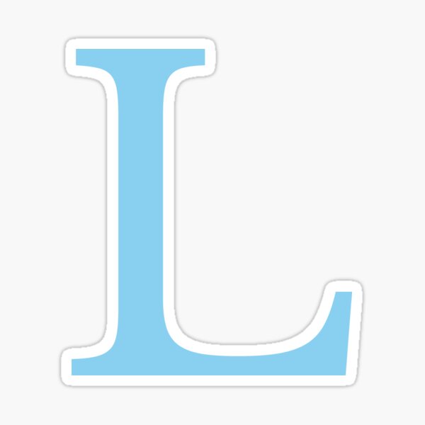 "Letter L - Light Blue Color" Sticker for Sale by FunStudio | Redbubble